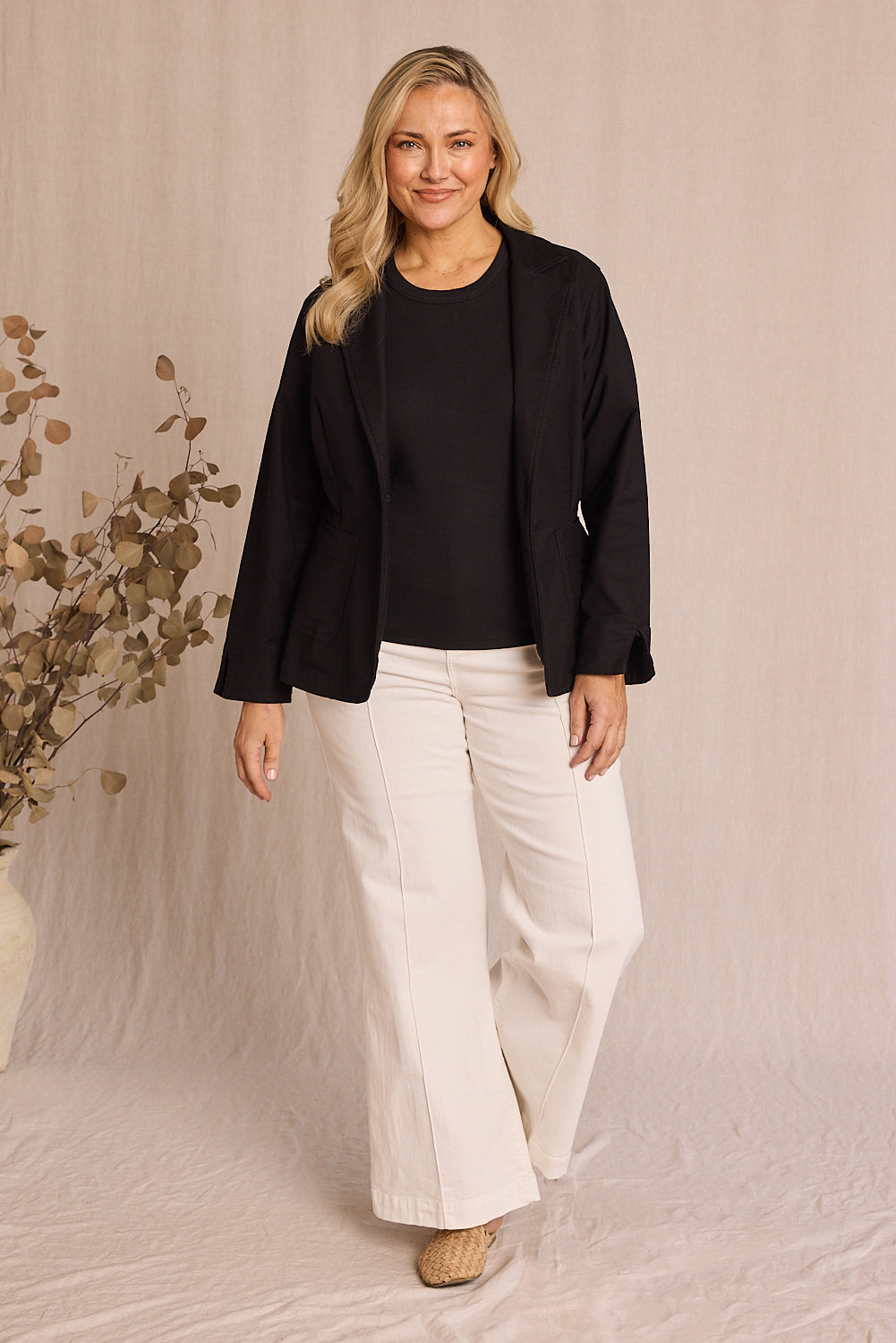 Adrift Denim Blazer in Black – Adrift Clothing